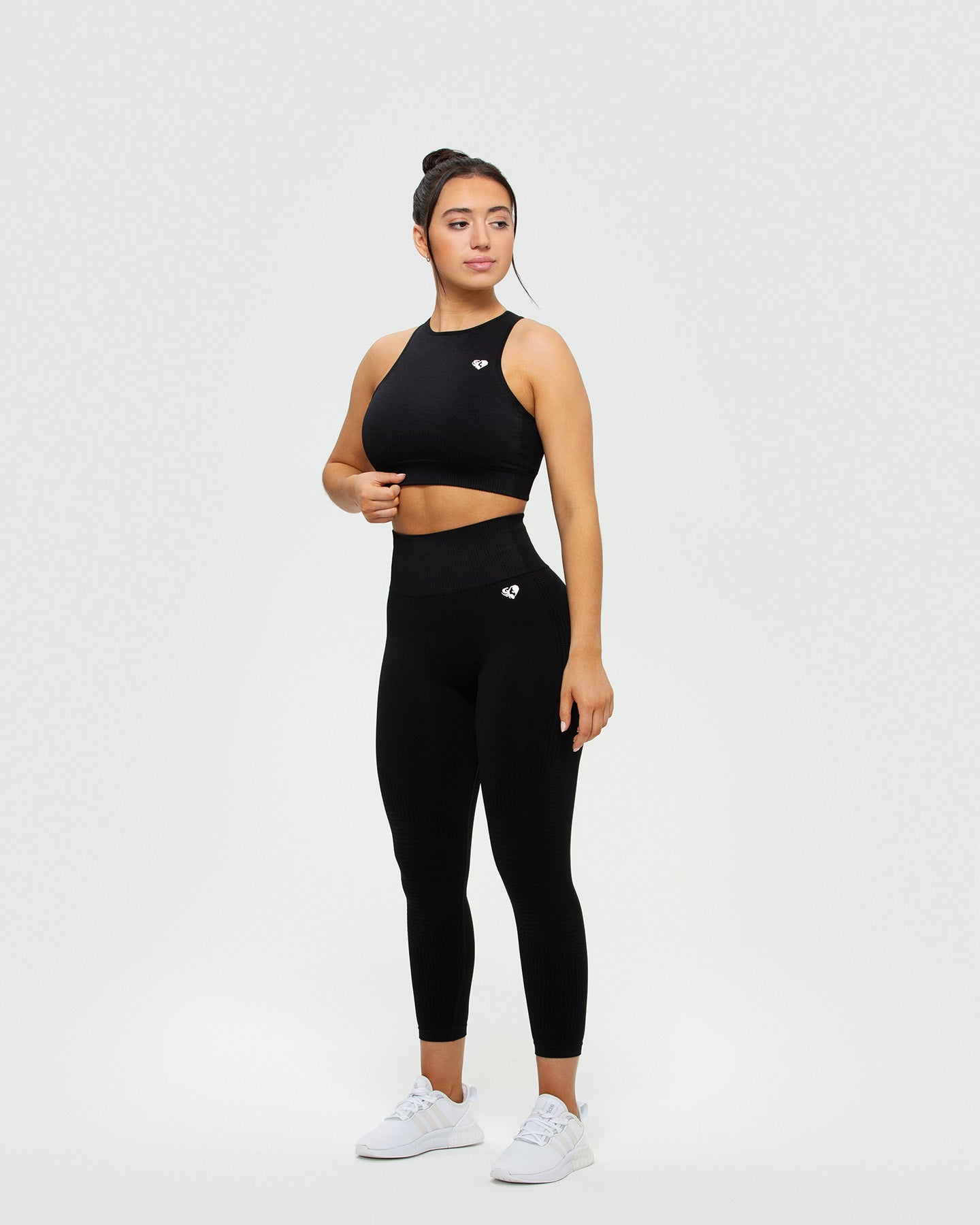 Power Seamless High Neck Bra Black | Women's Best